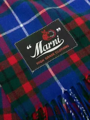 Marni Check-pattern Knitted Scarf