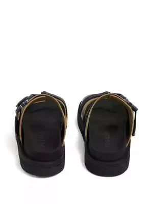 Fusalp Double Buckle Jacquard Logo Motif Sandals - Brown