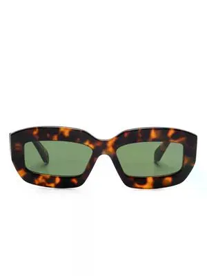 Off-White Charlotte Rectangular Tortoiseshell Sunglasses