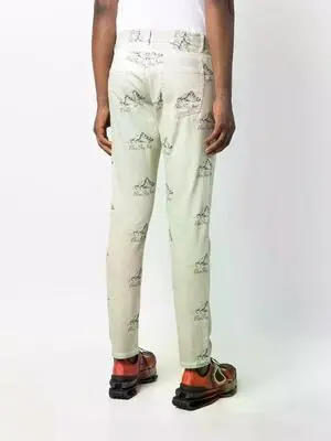 BLUE SKY INN Logo Print Cotton Blend Trousers