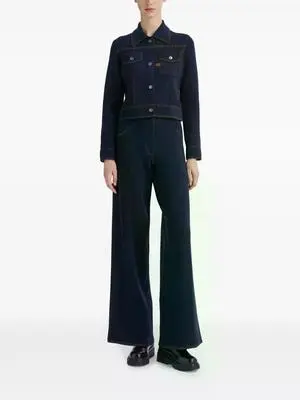 Ports 1961 Knitted Flared Trousers - Blue