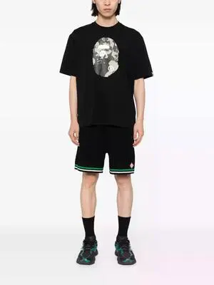 A BATHING APE Graphic Print T-shirt - Black