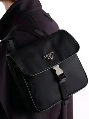 Prada Re-nylon And Saffiano Leather Shoulder Bag