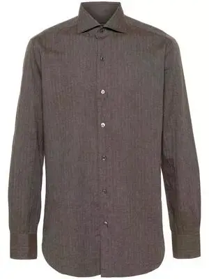 BARBA NAPOLI Herringbone-pattern Shirt