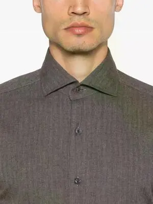 BARBA NAPOLI Herringbone-pattern Shirt