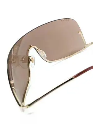 Gucci Shield-frame Sunglasses With Square G Detail