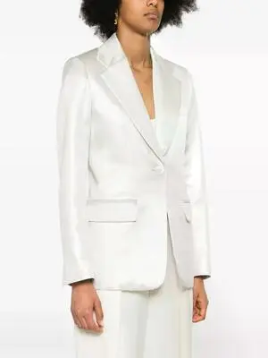 Chloé Single-breasted Blazer In Metallic Lam