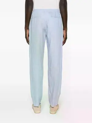 Canali Mid-rise Tapered Linen Trousers