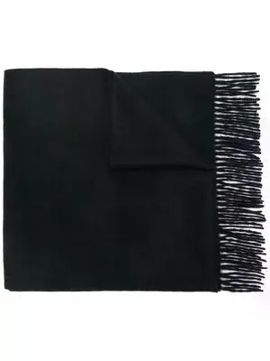 N.peal Large Woven Scarf - Black