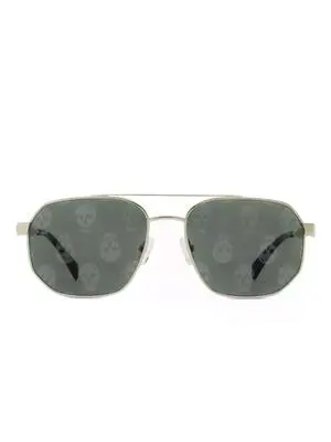 Alexander McQueen Skull-print Sunglasses - Silver