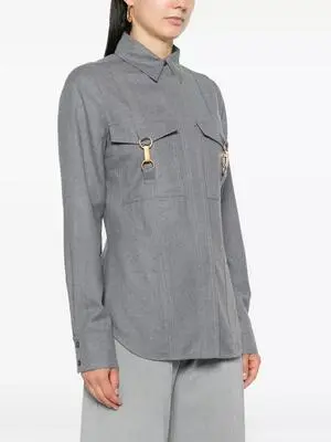 Stella McCartney Clasp-embellished Wool Shirt