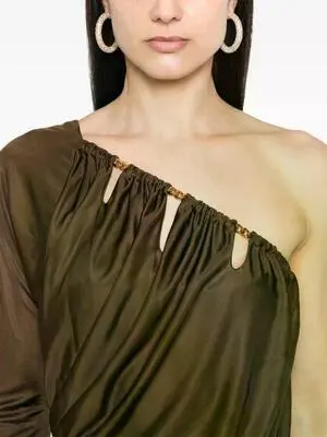 Emilio Pucci Asymmetric Draped Midi Dress