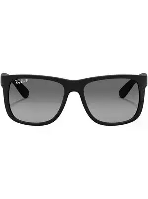 Ray-ban Square Frame Sunglasses With Grey Tinted Lenses - Black