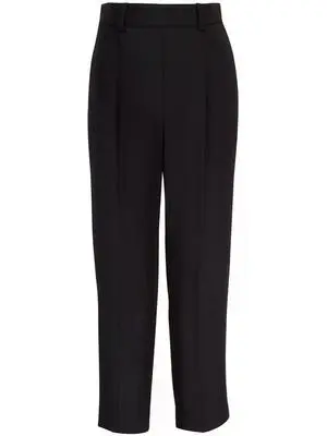 Vince High-waisted Tapered-leg Trousers - Black