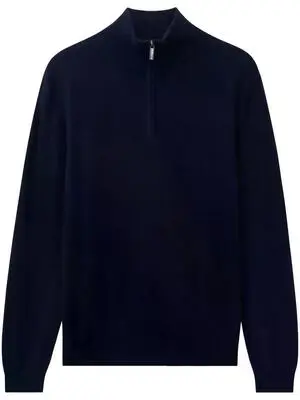 Pringle Of Scotland Half-zip Cashmere Jumper - Blue