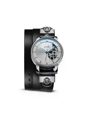 FOB PARIS Automatic Watch With Skeleton Dial - Silver