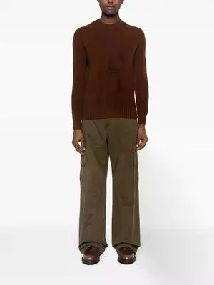 DELL'OGLIO Ribbed-knit Crew-neck Jumper