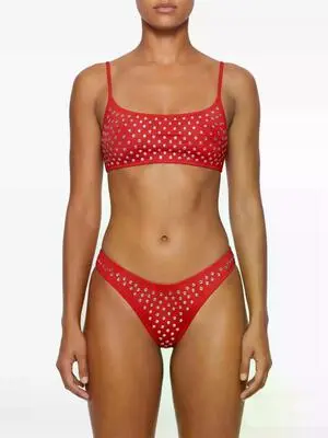 PARAMIDONNA Embellished Bikini Set - Red