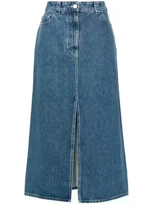 Sunnei Logo Patch Denim Skirt