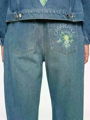 Casablanca Printed Embroidered Jeans
