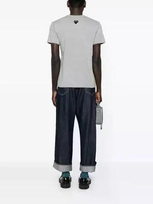 Play Comme Des Garcon Signature Heart-patch T-shirt