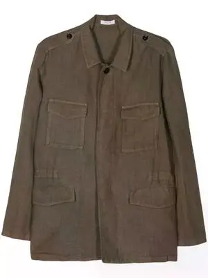 Boglioli Linen Chambray Shirt Jacket - Brown