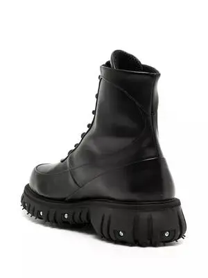 PHILEO Screw-detail Leather Ankle Boots