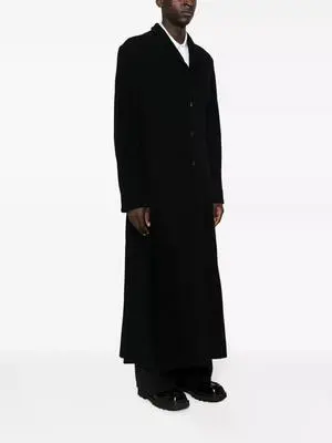 Yohji Yamamoto Notched Lapel Single-breasted Coat
