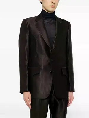 MAISON MARGIELA Striped Single-breasted Blazer