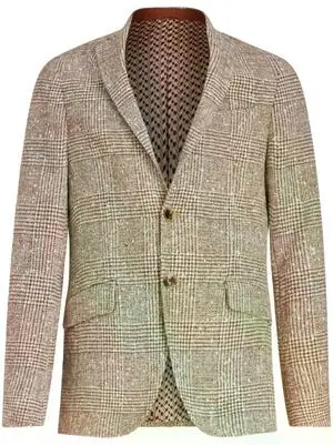Etro Plaid-check Pattern Blazer - Neutrals