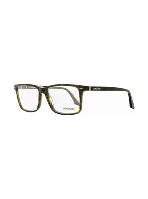 LONGINES Tortoiseshell Rectangle-frame Glasses - Brown