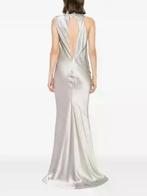 Michelle Mason Ruffle Bias Gown