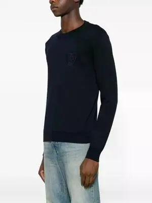 Valentino Garavani Logo Embroidered Wool Sweatshirt