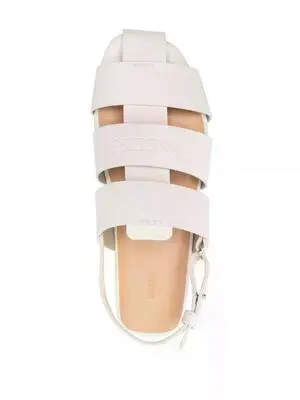 JW Anderson Slingback Fisherman Leather Sandals - Neutrals