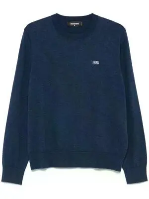 Dsquared2 Crew Neck Sweater With Appliqué Logo
