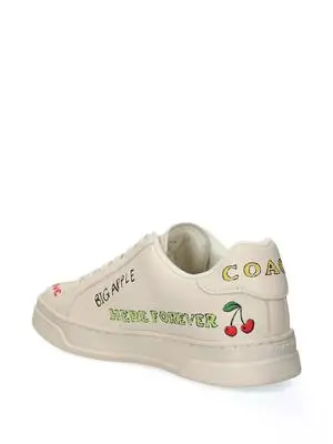 COACH Leather Lace-up Sneakers - Neutrals