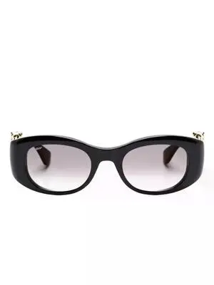 Cartier Panthère C Rectangle-frame Sunglasses - Black