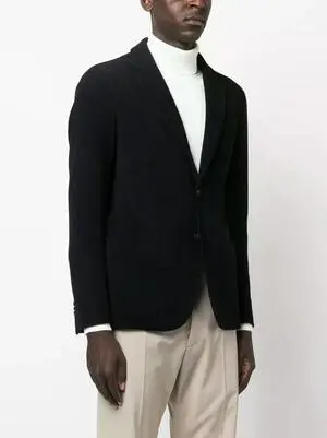 Giorgio Armani Single-breasted Herringbone Blazer