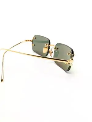 Linda Farrow Taylor Rectangle Rimless Sunglasses