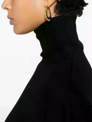 Moschino Virgin Wool Logo Plaque Roll Neck Sweater