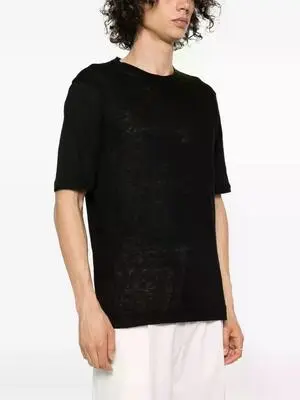 CRUCIANI Crew-neck Linen T-shirt