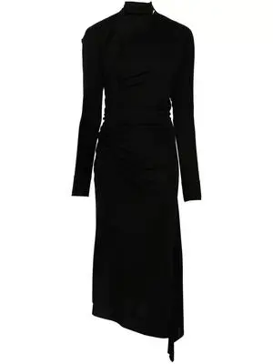 Victoria Beckham Cut-out Ruched Midi Dress