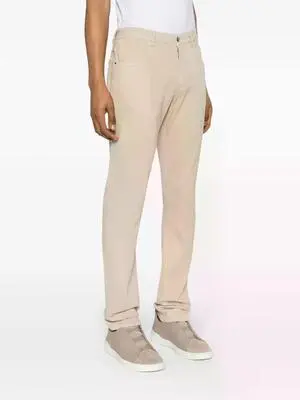 Canali Mid-rise Slim Trousers - Neutrals