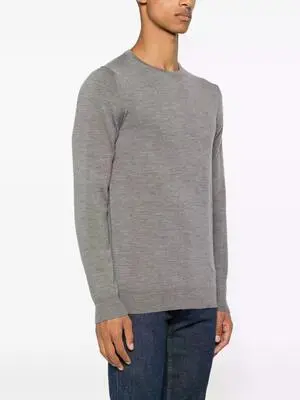 J. Lindeberg Merino Wool Crew Neck Jumper - Grey