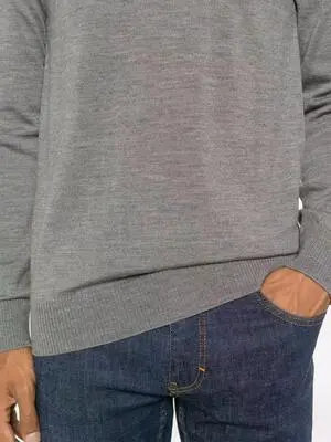 J. Lindeberg Merino Wool Crew Neck Jumper - Grey