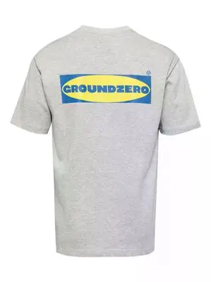 GROUND ZERO Logo-print Cotton T-shirt - Grey