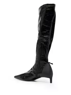 COURREGES Scuba Vinyl 30mm Leather Boots - Black