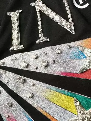 Philipp Plein Embellished Logo-print T-shirt Dress