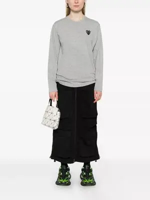 Play Comme Des Garcon Double Heart Patch T-shirt
