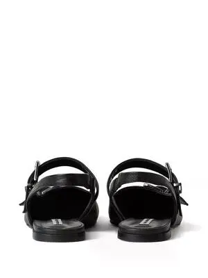 Karl Lagerfeld Konnie Double Strap Leather Pumps - Black